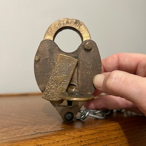 Vintage Hansl MFG Co. Railroad Lock CRI & PRR Brass Railroad Lock ...