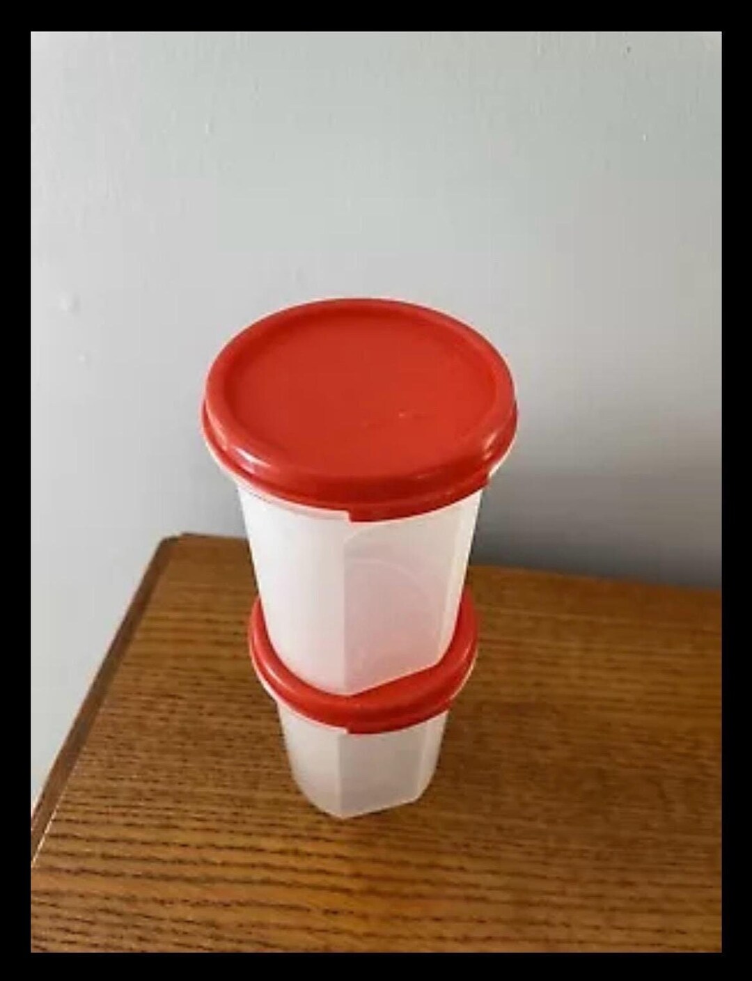 Tupperware Modular Mates Round Containers 15 Oz Red Lid Seal 1606 Lot ...