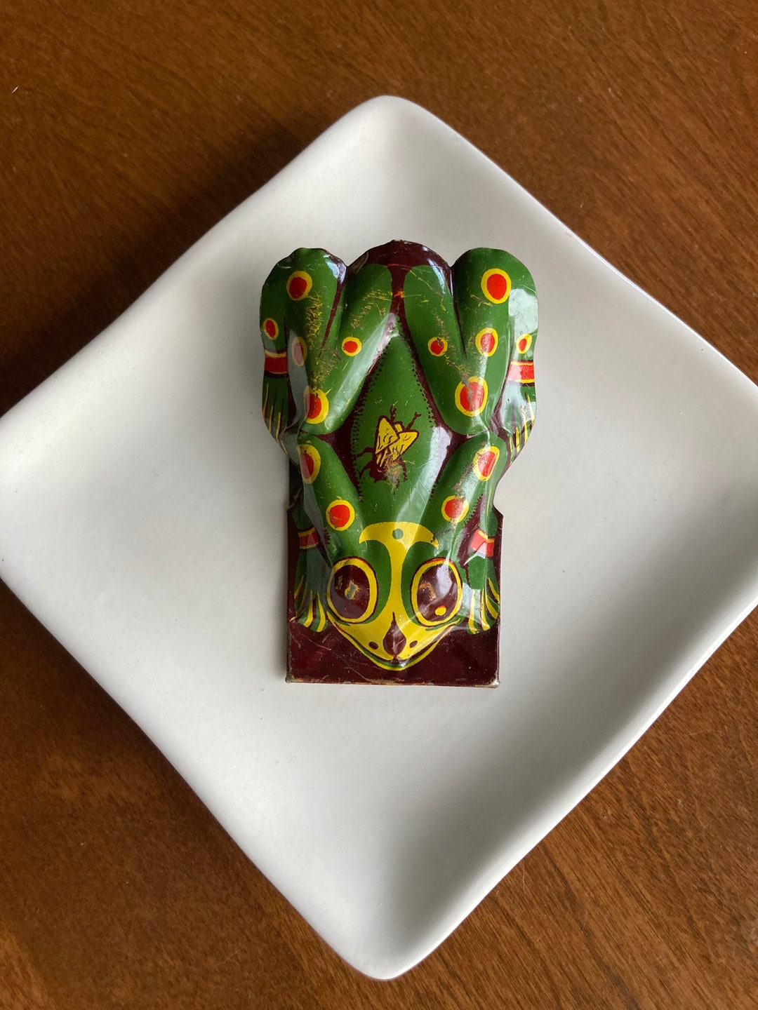 Vintage Litho Toy Frog Tin Frog Lithograph Noisemaker Clicker Vintage ...