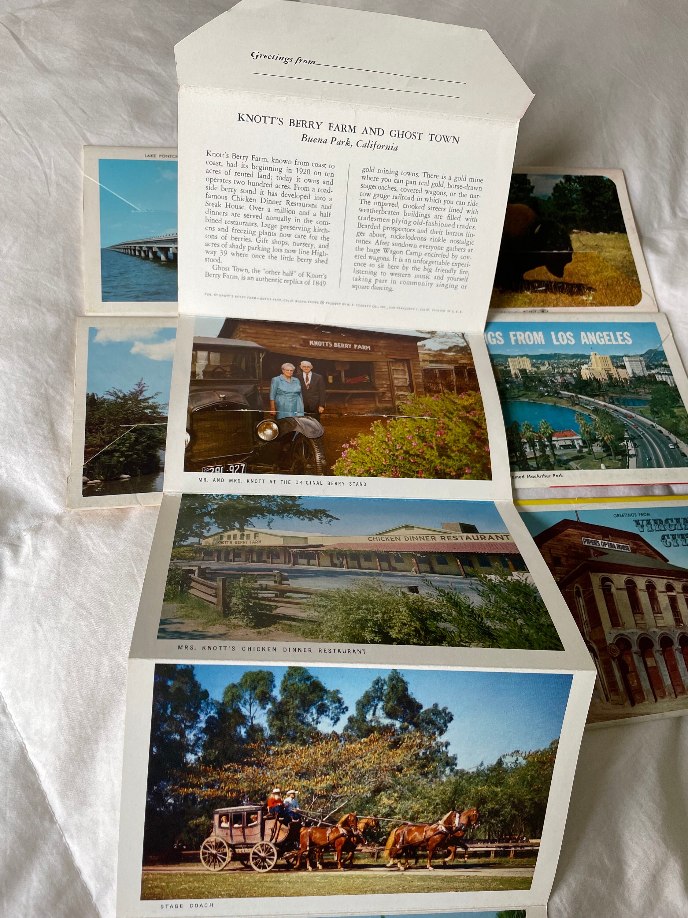 Vintage Lot USA Souvenir Folder Postcard Folders Fold Out Booklets ...