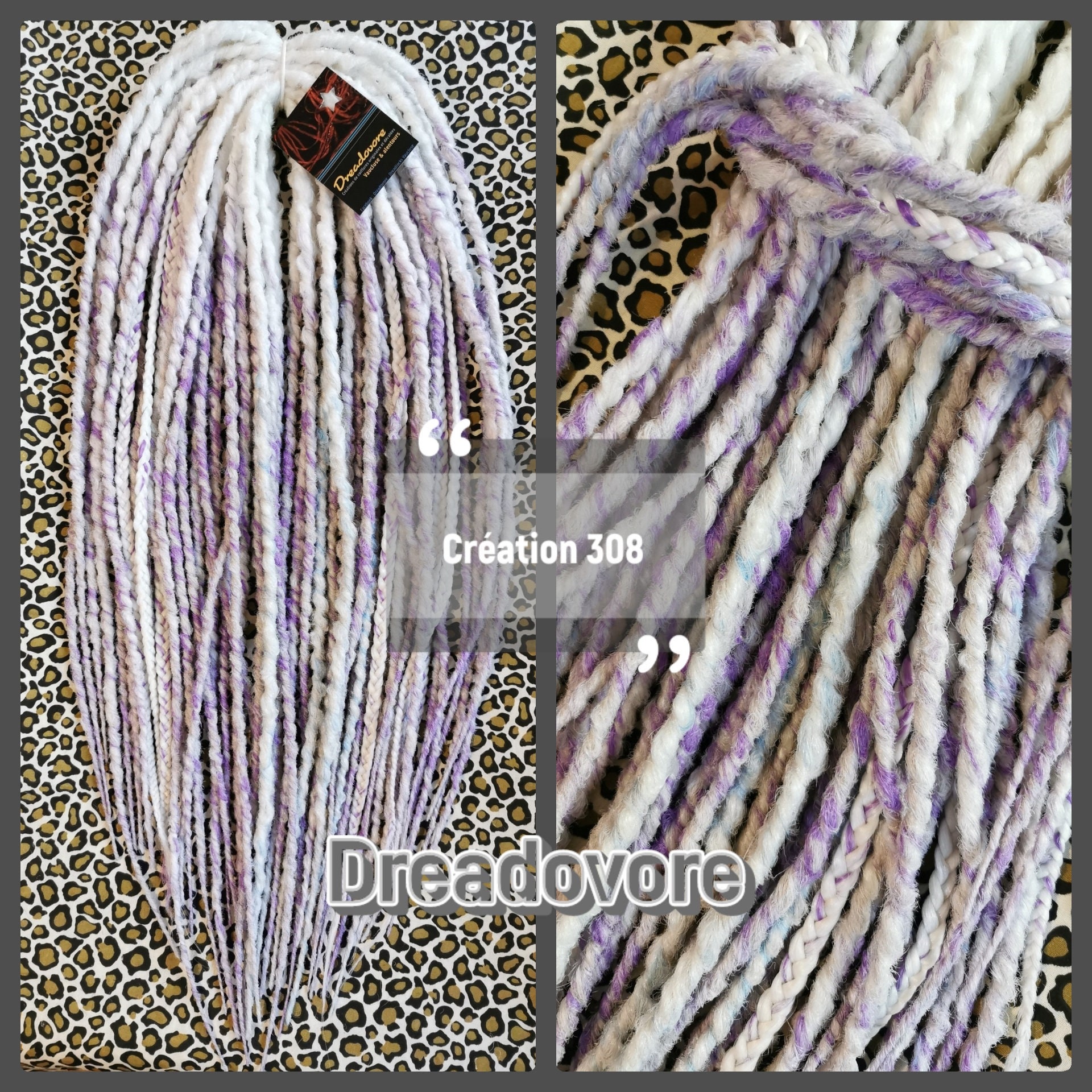 20 Double Dreads "Roots", synthetic braids + 1 Jewelry OFFERED. Color ...