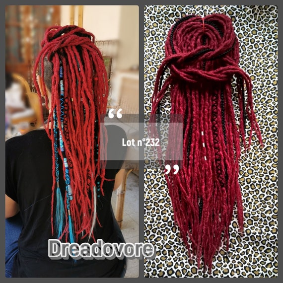 20 Double Dreads roots Synthetic Braids Pearls - Etsy