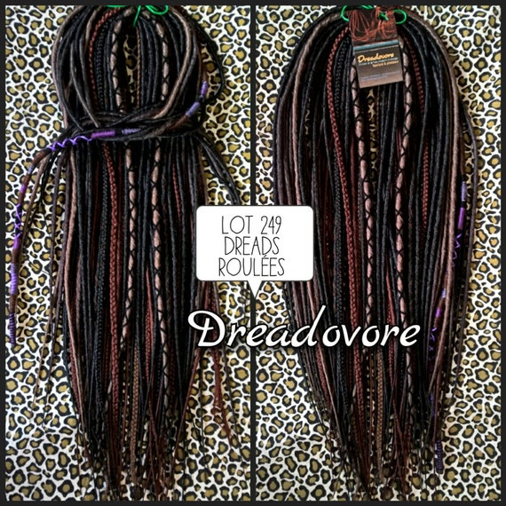 35 Double Dreads rolled Synthetic Braids and - Etsy