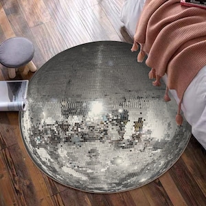 DISCO BALL Foldable Round Mat Throw Rug Floor Mirrorball - Etsy