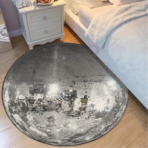DISCO BALL Foldable Round Mat Throw Rug Floor Mirrorball - Etsy