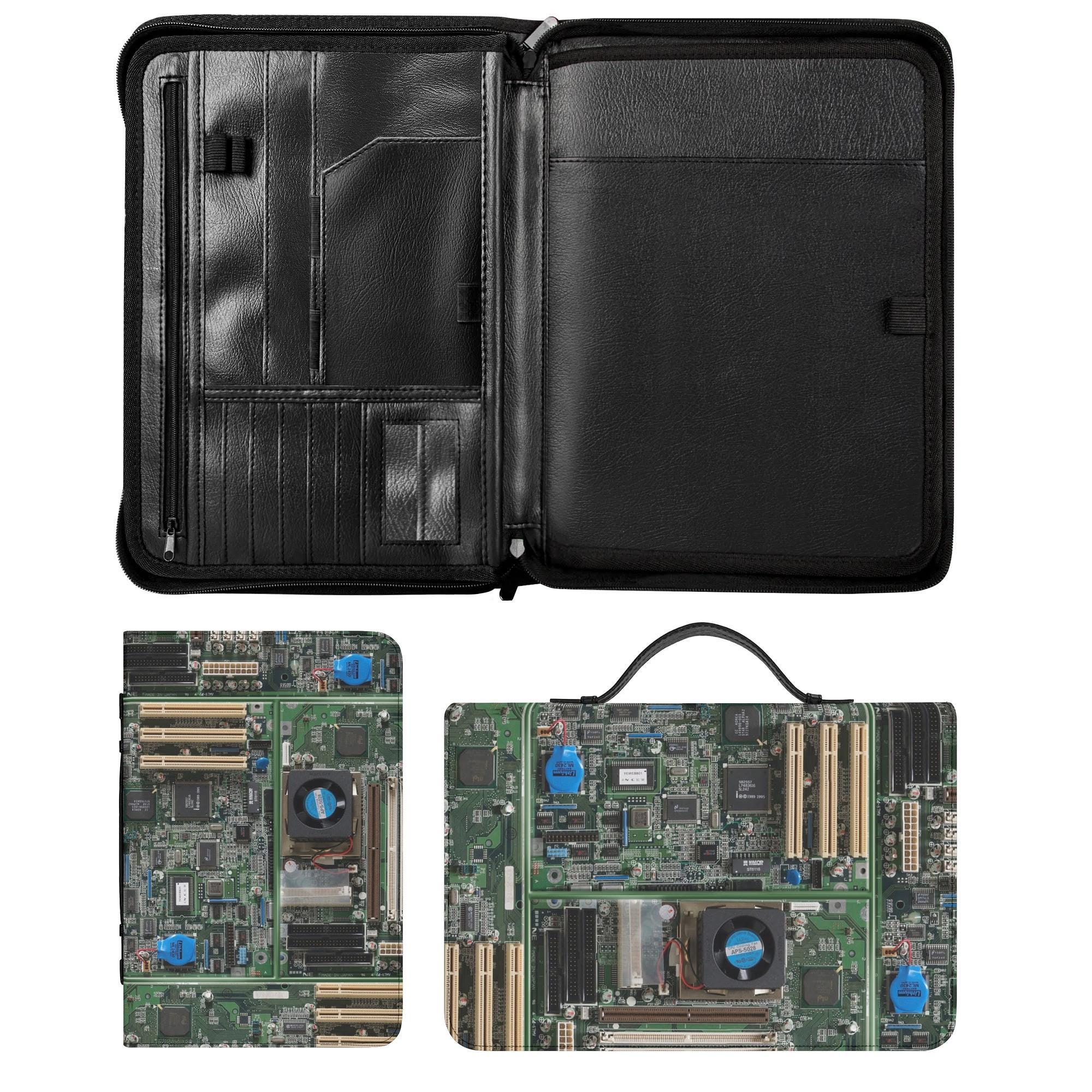 Vintage Computer Motherboard Men's Briefcase Business Suitcase 80s ...