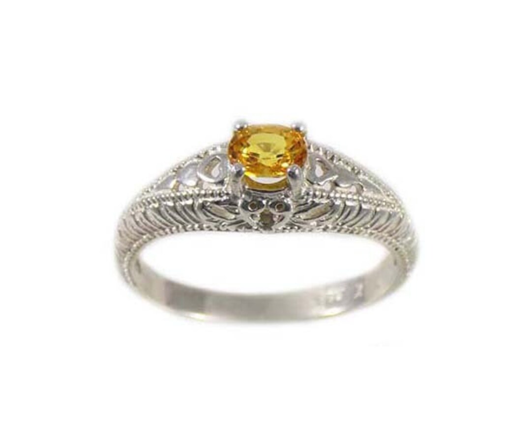 Yellow Sapphire Ring Medieval Talisman of Hope and Joy Fancy Sapphire ...