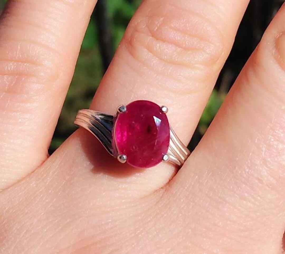 Genuine Ruby Ring, Medieval England Coronation Gem, 19th Century ...
