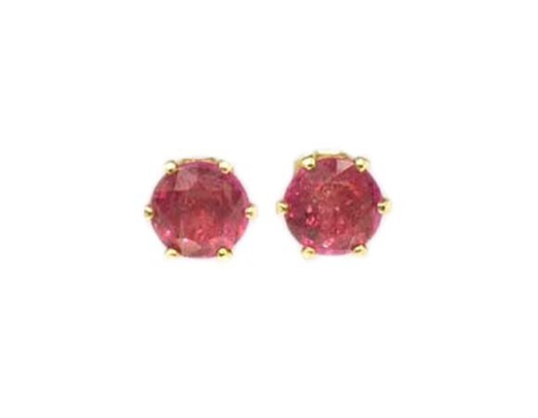 Peach Pink Sapphire Studs, 19th Century Antique Gemstones, Pink ...