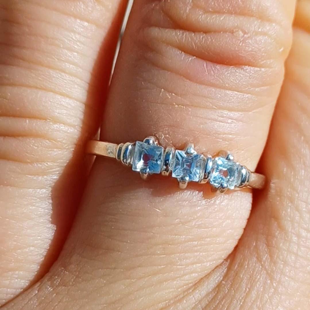 Blue Topaz Ring Gem of Medieval German Saxon Kings, Topaz Jewelry ...