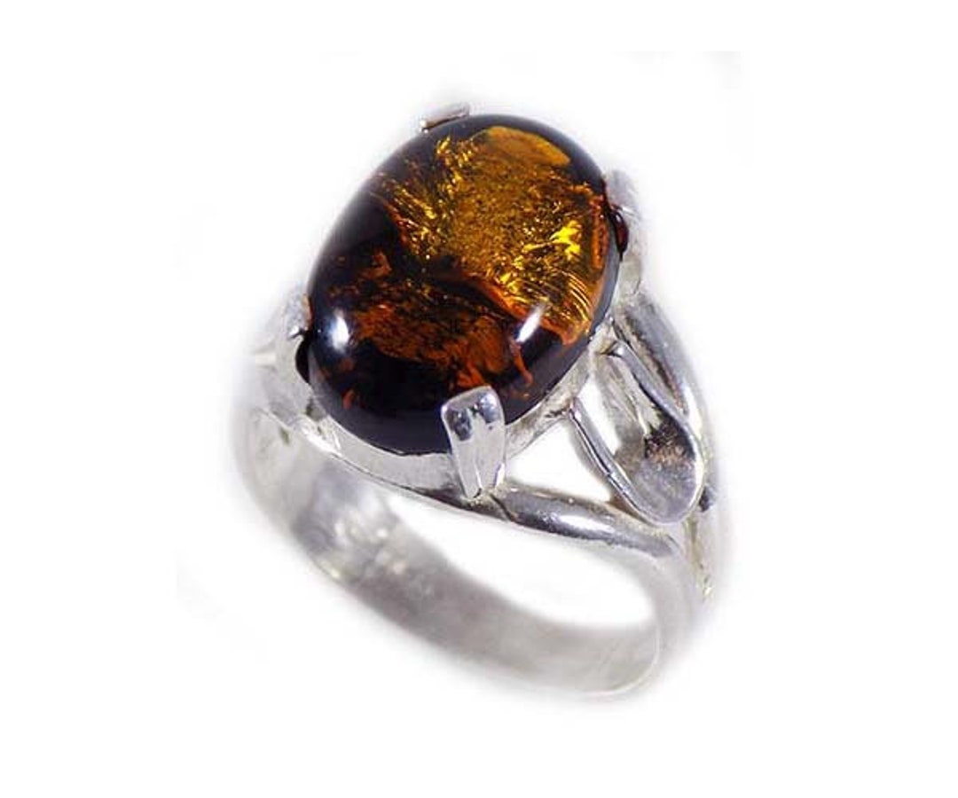 Baltic Amber Ring Goddess Freya Fertility Gemstone 19th Century Gem ...