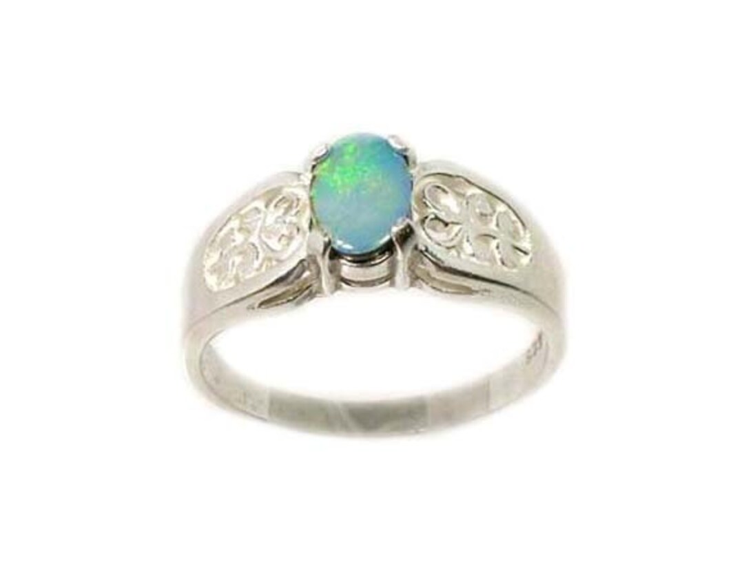 Australian Black Opal Ring Lightening Ridge Gem Ancient Roman Cupid ...
