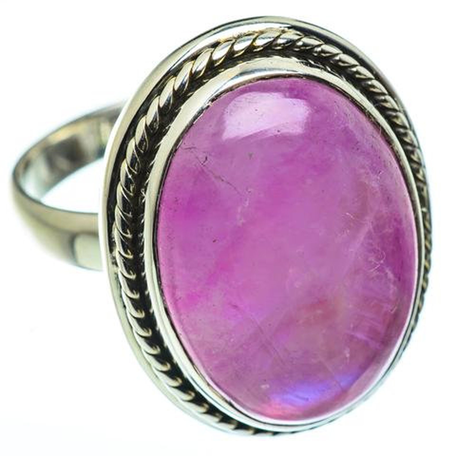 Pink Moonstone Natural Gemstone 925 Solid Sterling Silver | Etsy