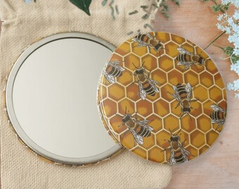 Bee Compact Mirror - Etsy UK