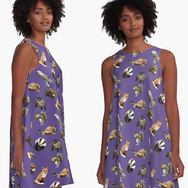 Gold Honeybee Dress Bee Dress Gold Dress Women Insect Print Dress ...