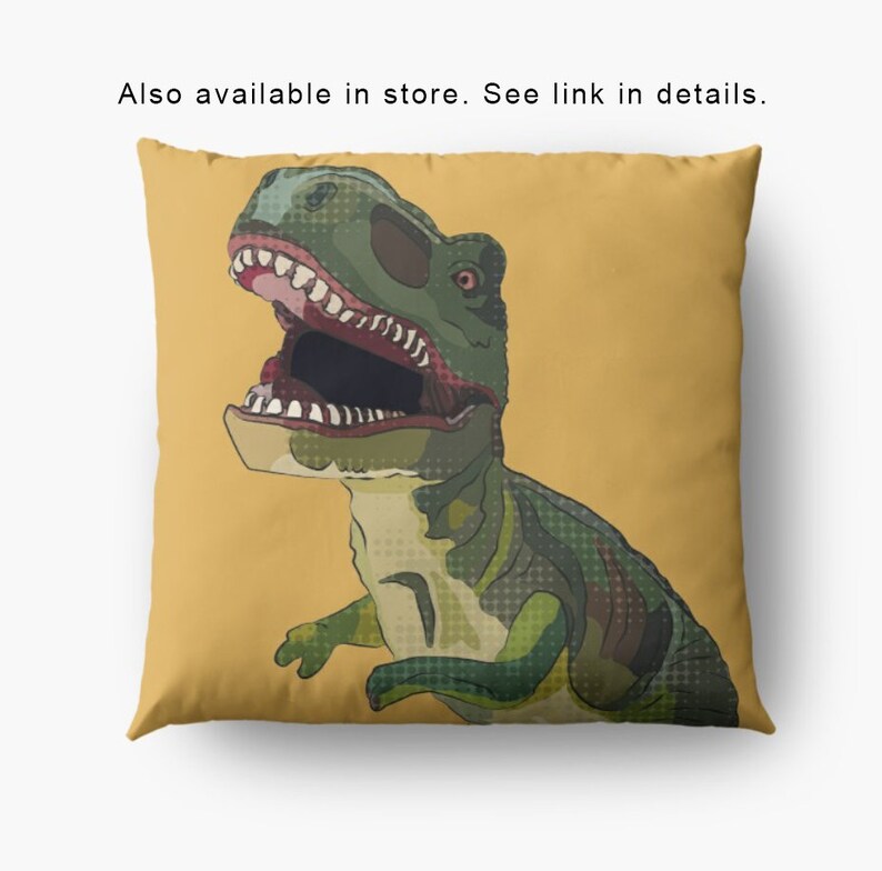 Dinosaur Decor Cushion Dinosaur Gift T-rex Print Pillow Floor Cushion ...