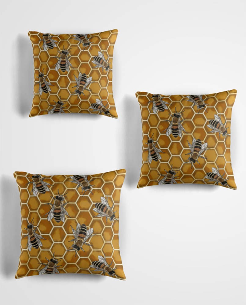 Honey Bee Cushion Beehive Honeycomb Throw Pillow Beekeeper - Etsy UK
