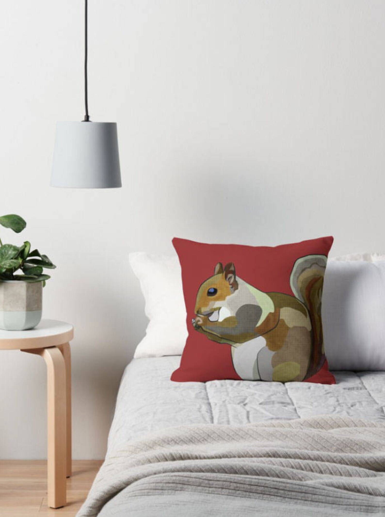 Squirrel Cushion Colourful Wildlife Cushion Squirrel - Etsy UK