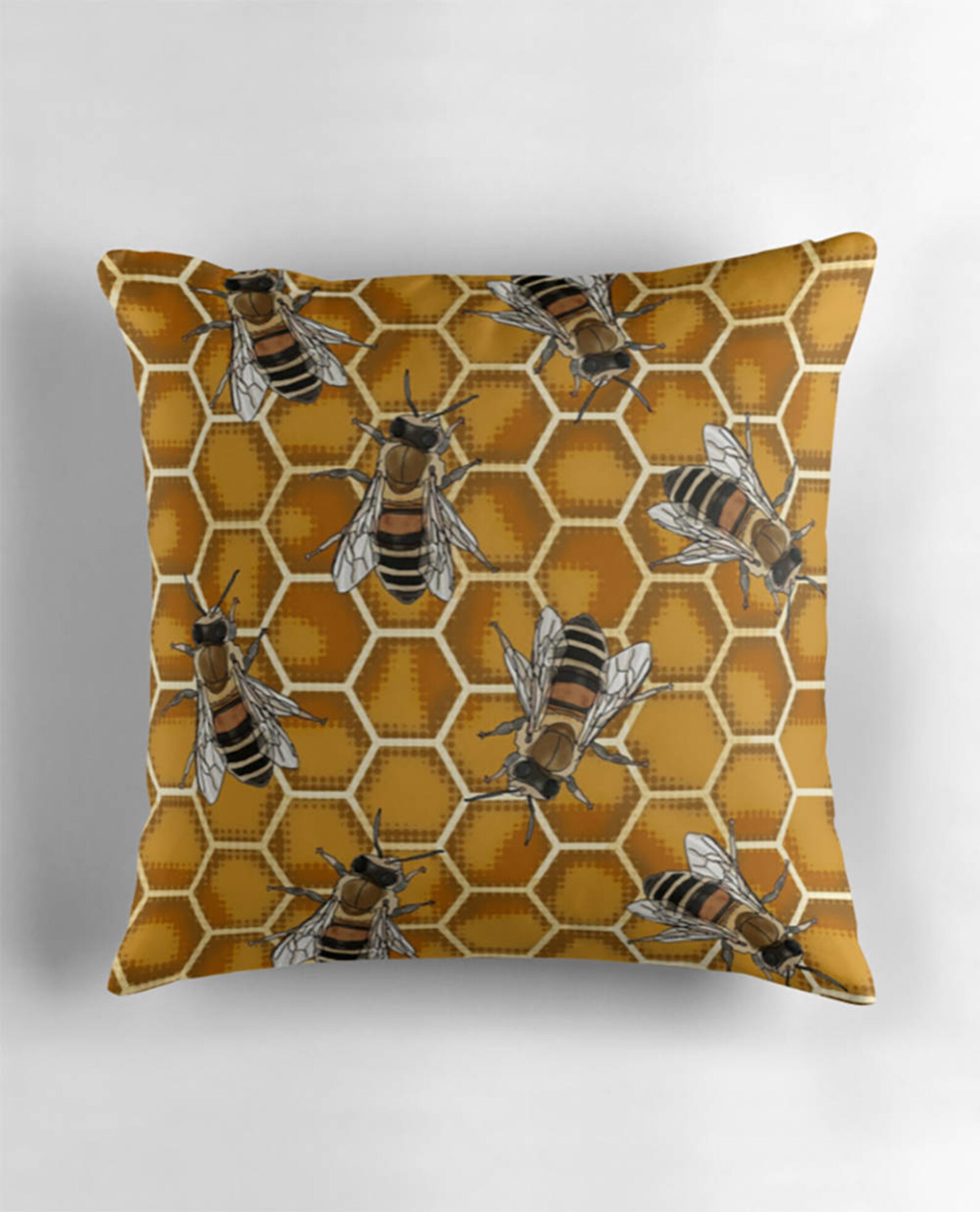 Honey Bee Cushion Beehive Honeycomb Throw Pillow Beekeeper - Etsy UK