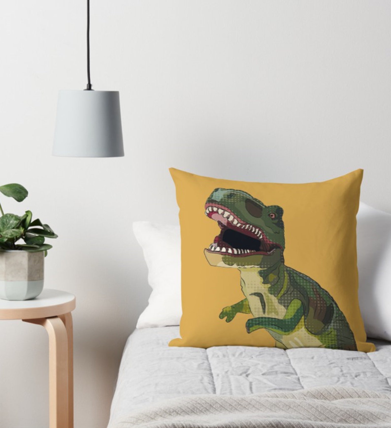Dinosaur Cushion Mustard Pillow Trex Pillow Adult - Etsy