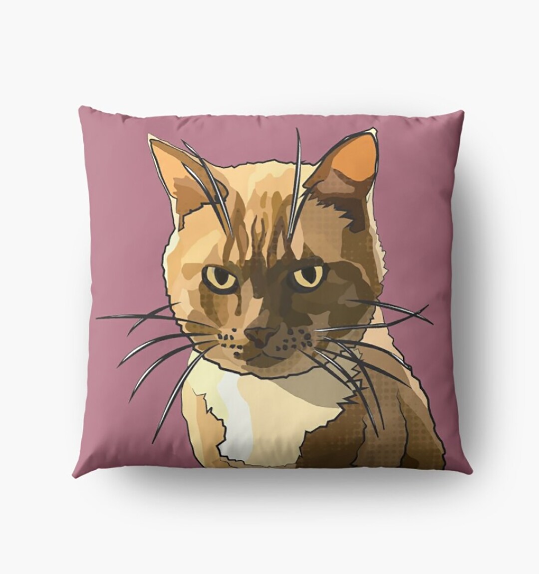 Ginger Cat Cushion | Pink Cat Cushion Cover | Ginger Cat Pillow ...