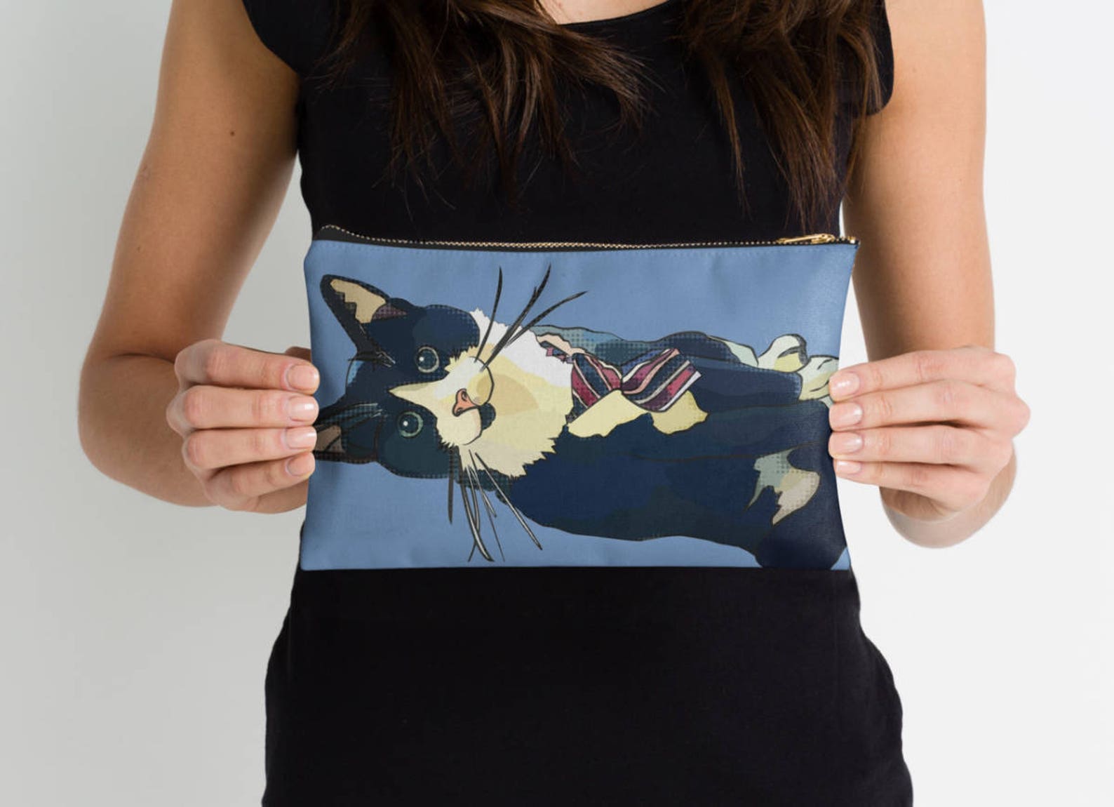 Tuxedo Cat Zipper Bag Tuxedo Cat Purse Cat Lover Bag - Etsy