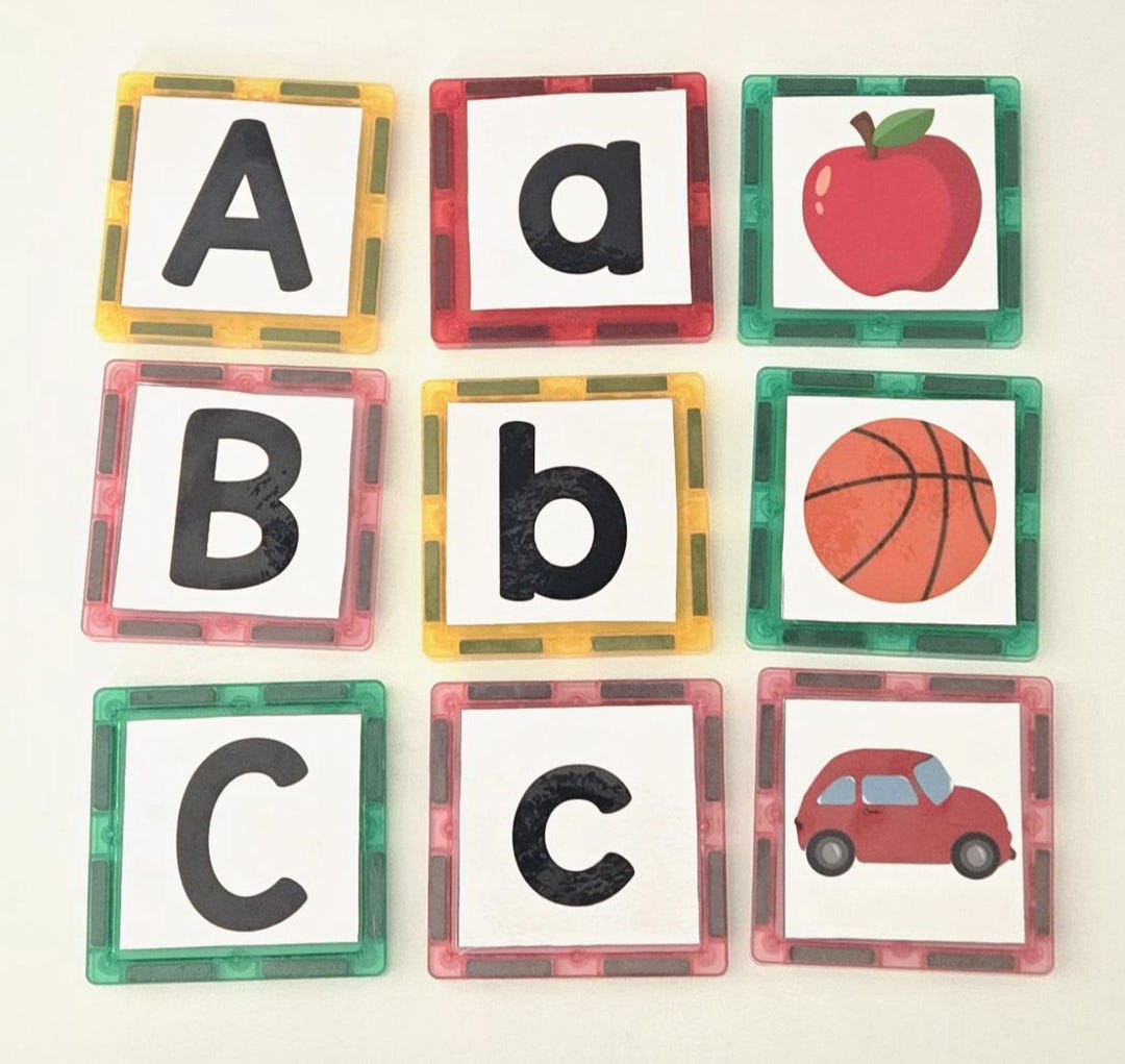 Magnetic Tile Toppers - Letter Sounds - Etsy
