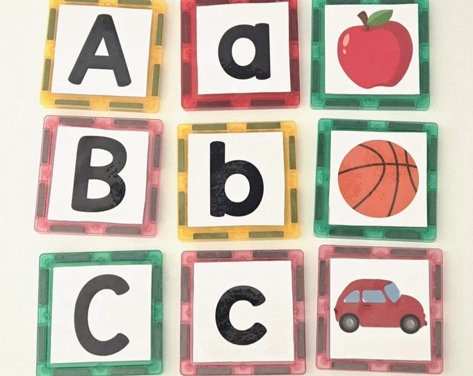 Magnetic Tile Toppers - Letter Sounds - Etsy