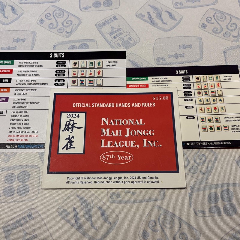 Mahjong Cheat Sheet - Etsy