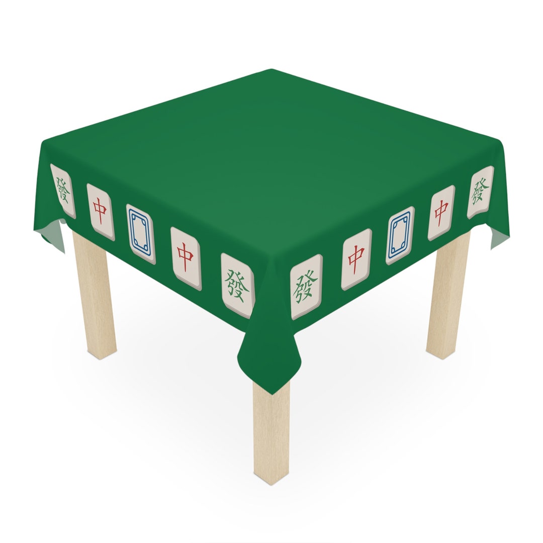 Mah Jongg Tablecloth Dragons Green - Etsy