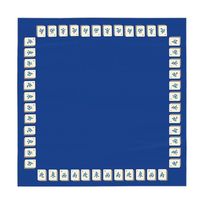 Mah Jongg Tablecloth NEWS Tiles Bright Blue - Etsy
