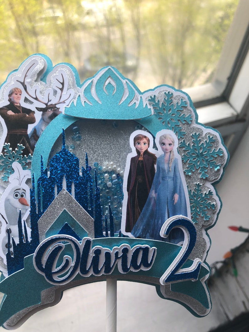Frozen Shaker Cake Topper - Etsy