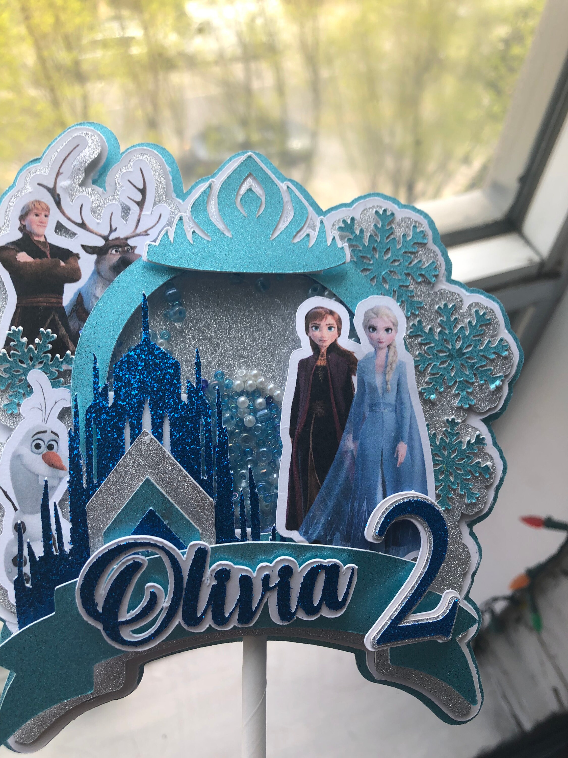 Frozen Shaker Cake Topper - Etsy