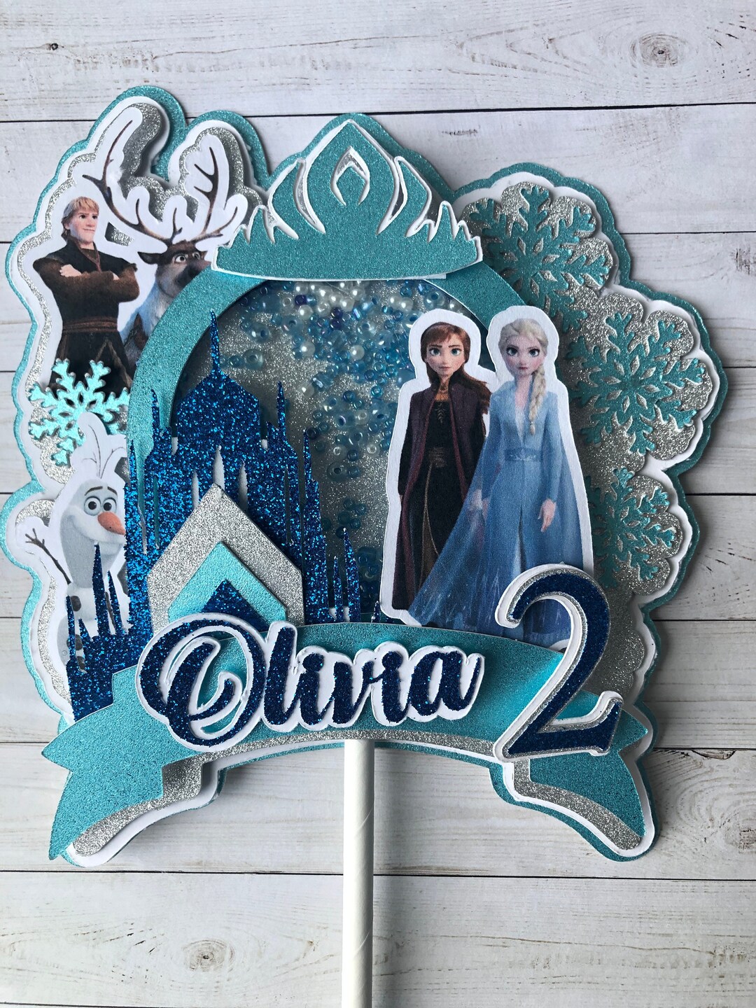 Frozen Shaker Cake Topper - Etsy