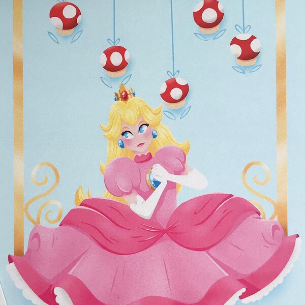 Princess Peach Art Print - Etsy