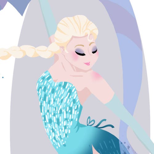 Disney Princess Ballerina Elsa From Frozen Art Print - Etsy Sweden