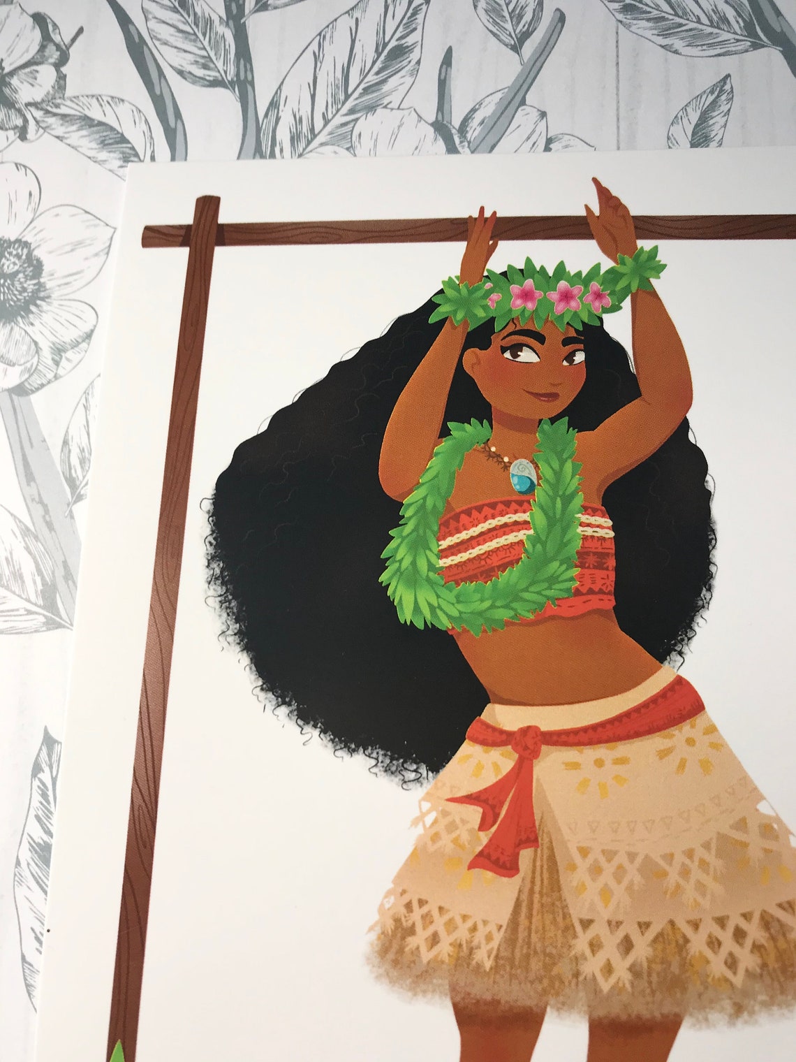 Hula Dancing Princess Moana Art Print | Etsy