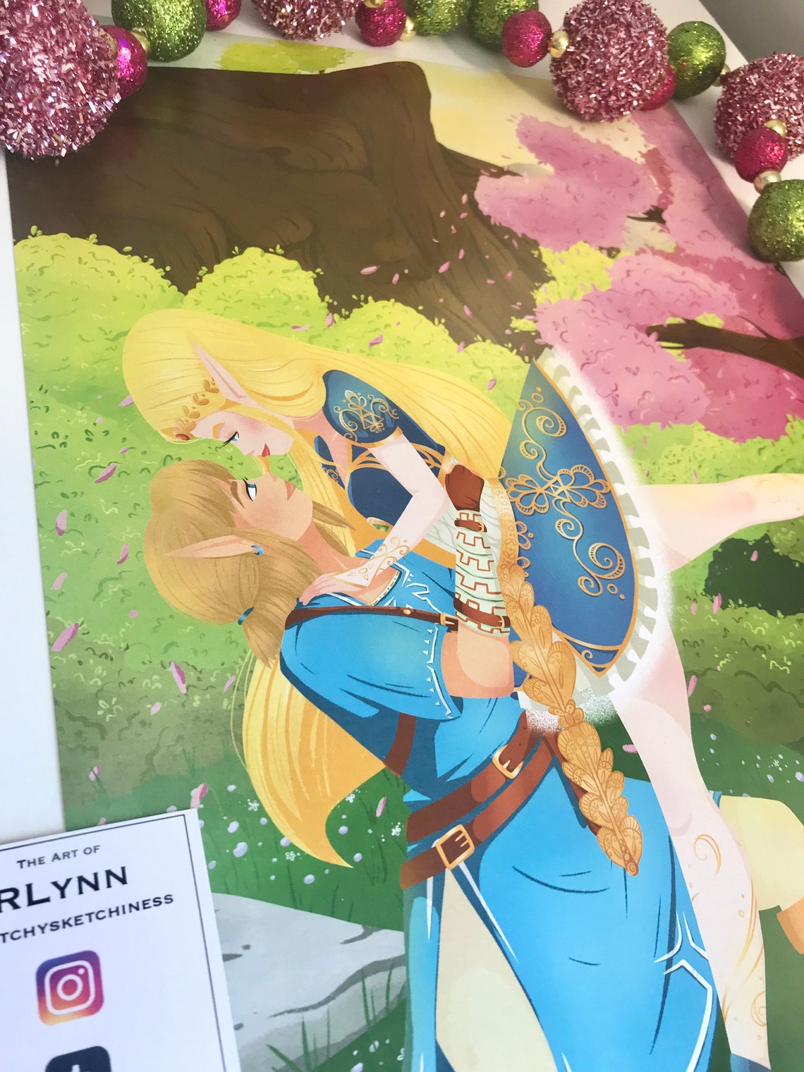 Legend of Zelda Inspired Ballet Art Print With Link and Zelda Small ...