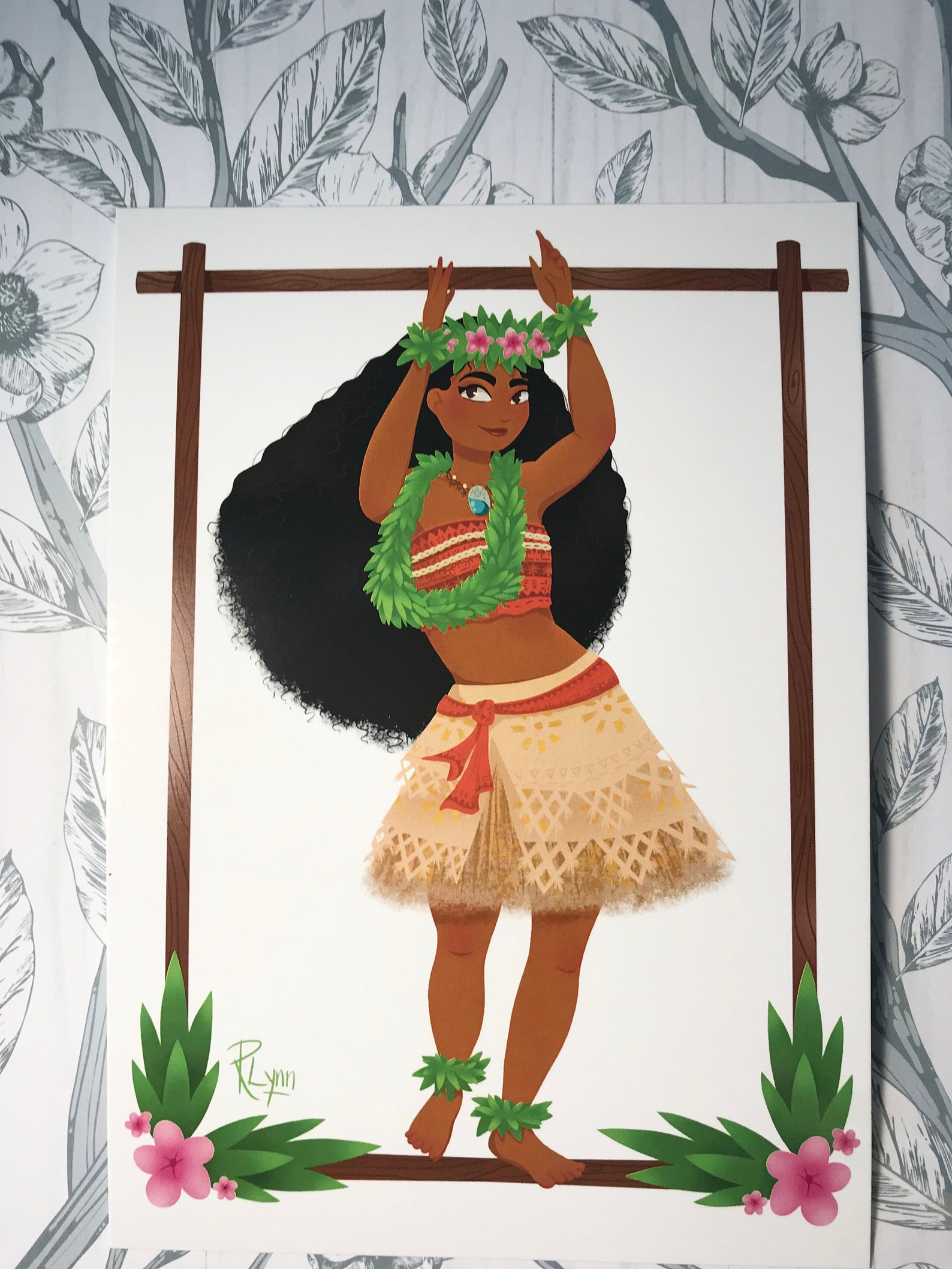 Hula Dancing Princess Moana Art Print - Etsy