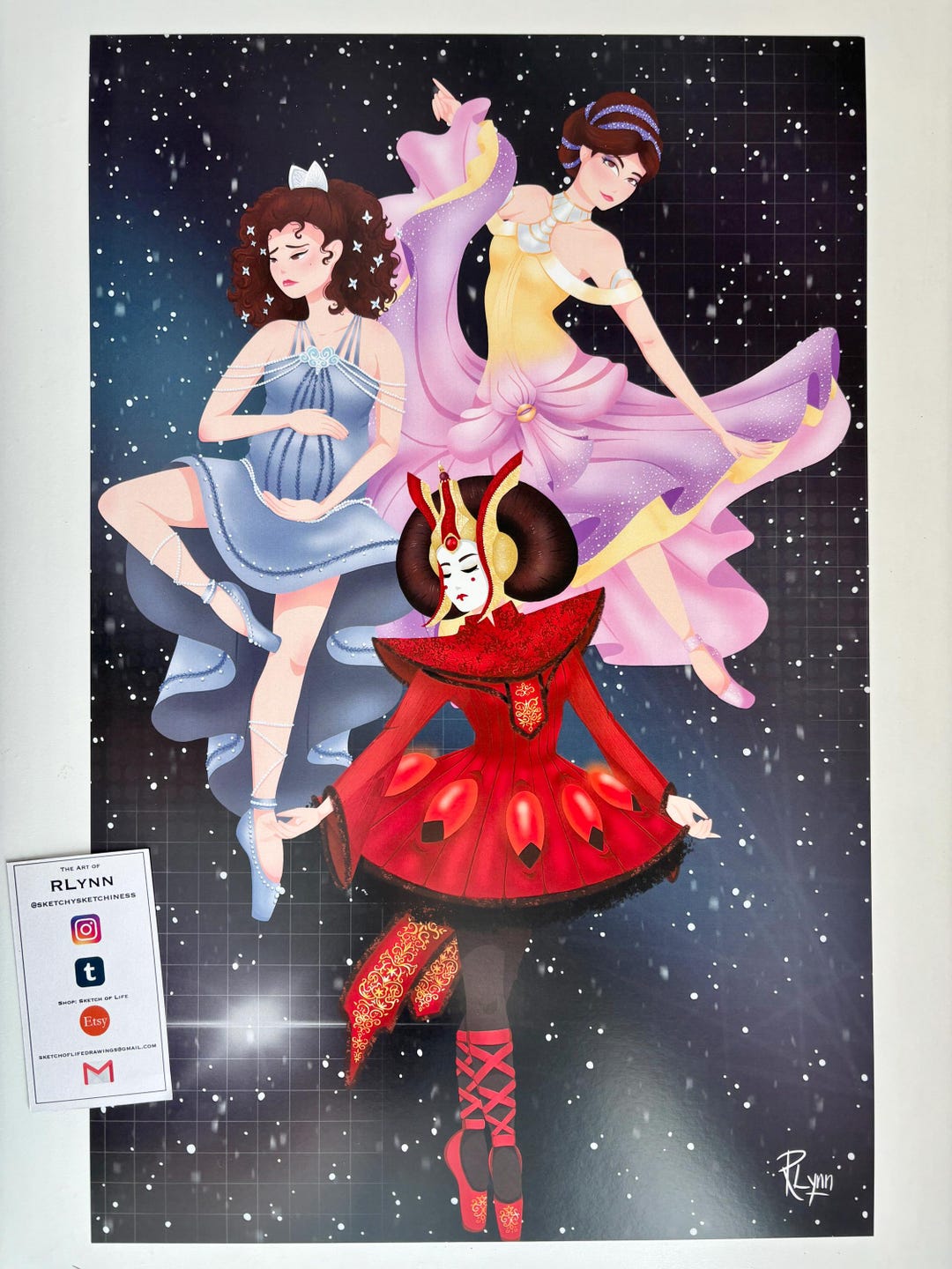 Space Queen Ballerina Small Poster Print - Etsy