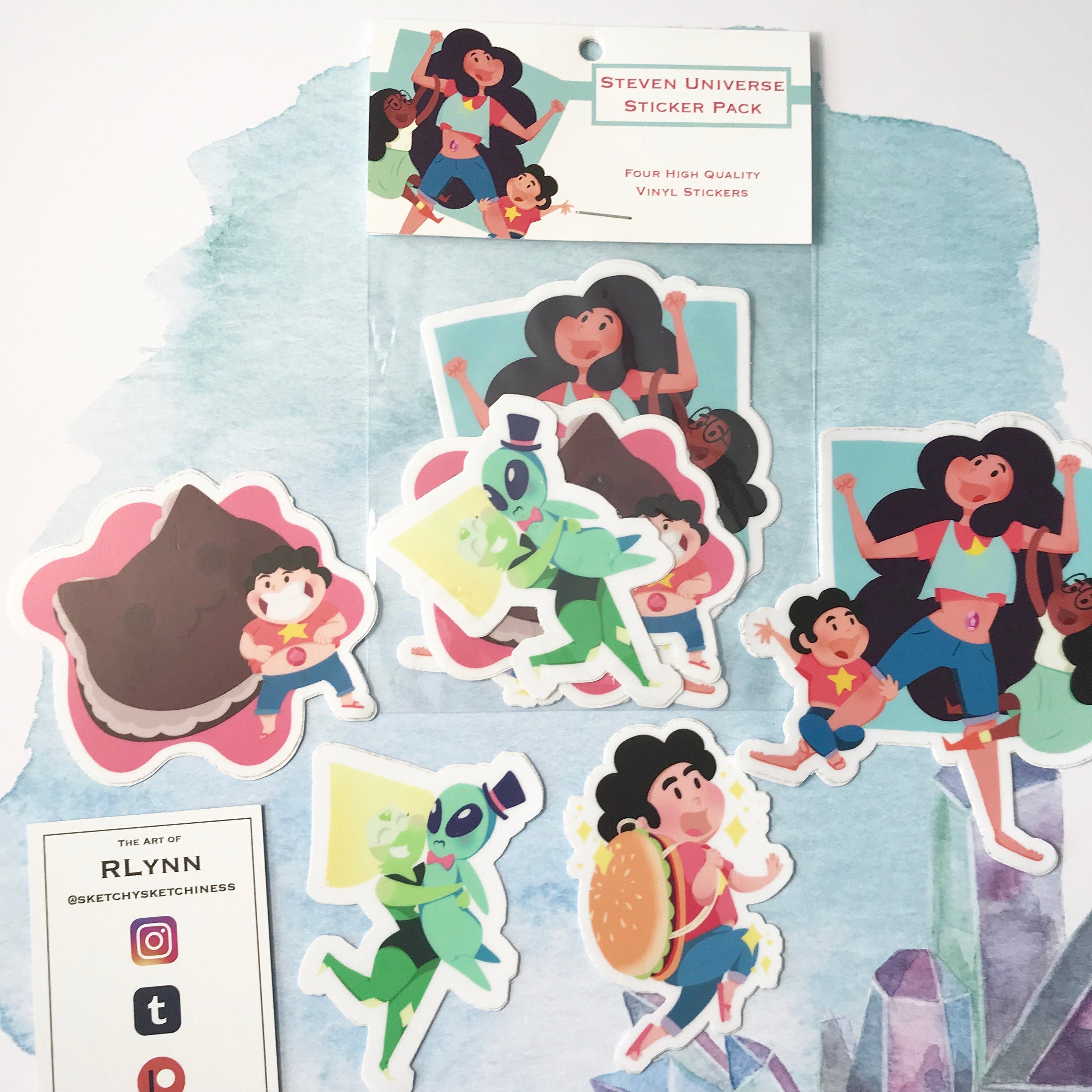 Steven Universe Themed Sticker Pack Featuring 4 High Quality - Etsy