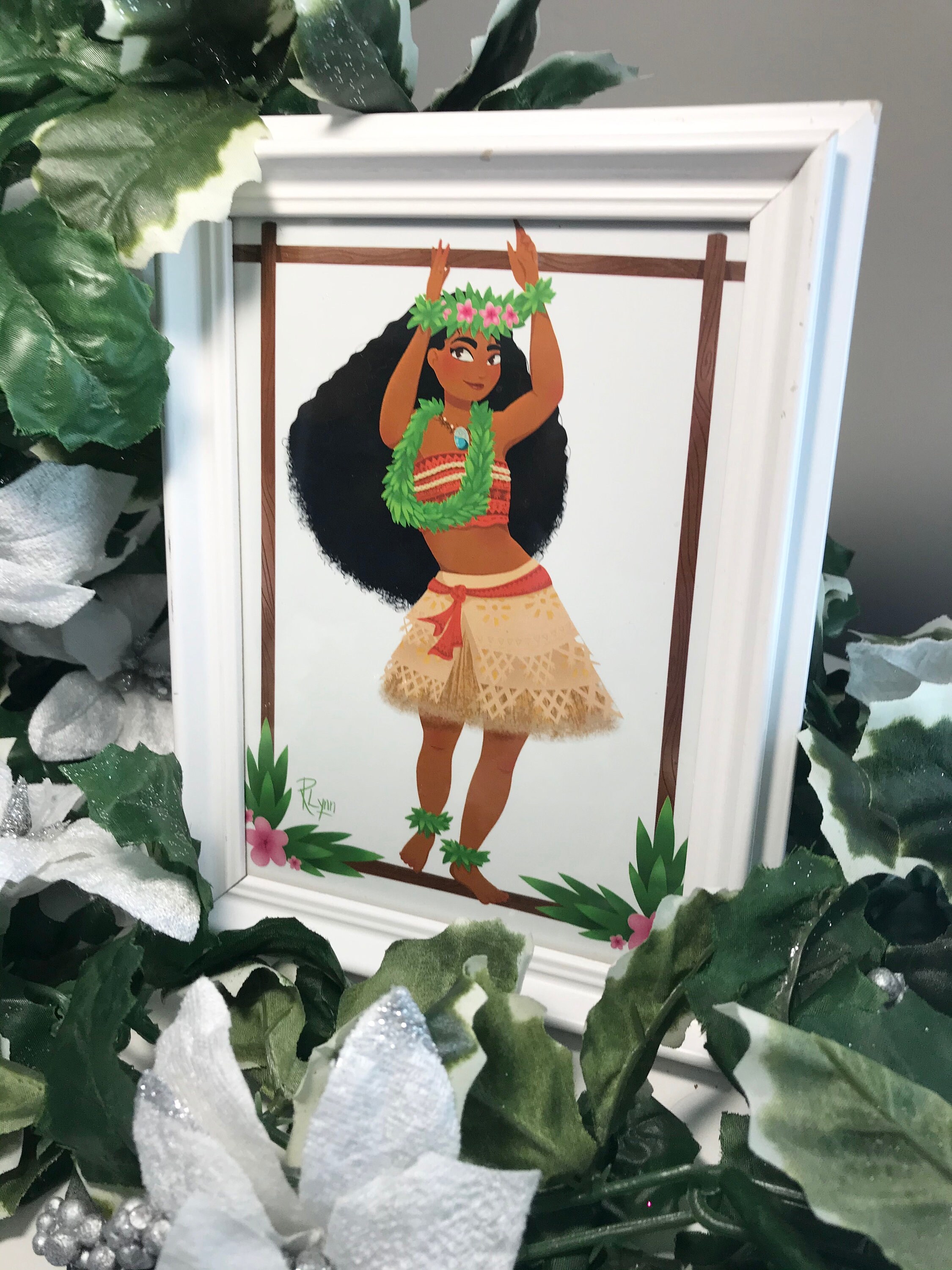 Hula Dancing Princess Moana Art Print | Etsy