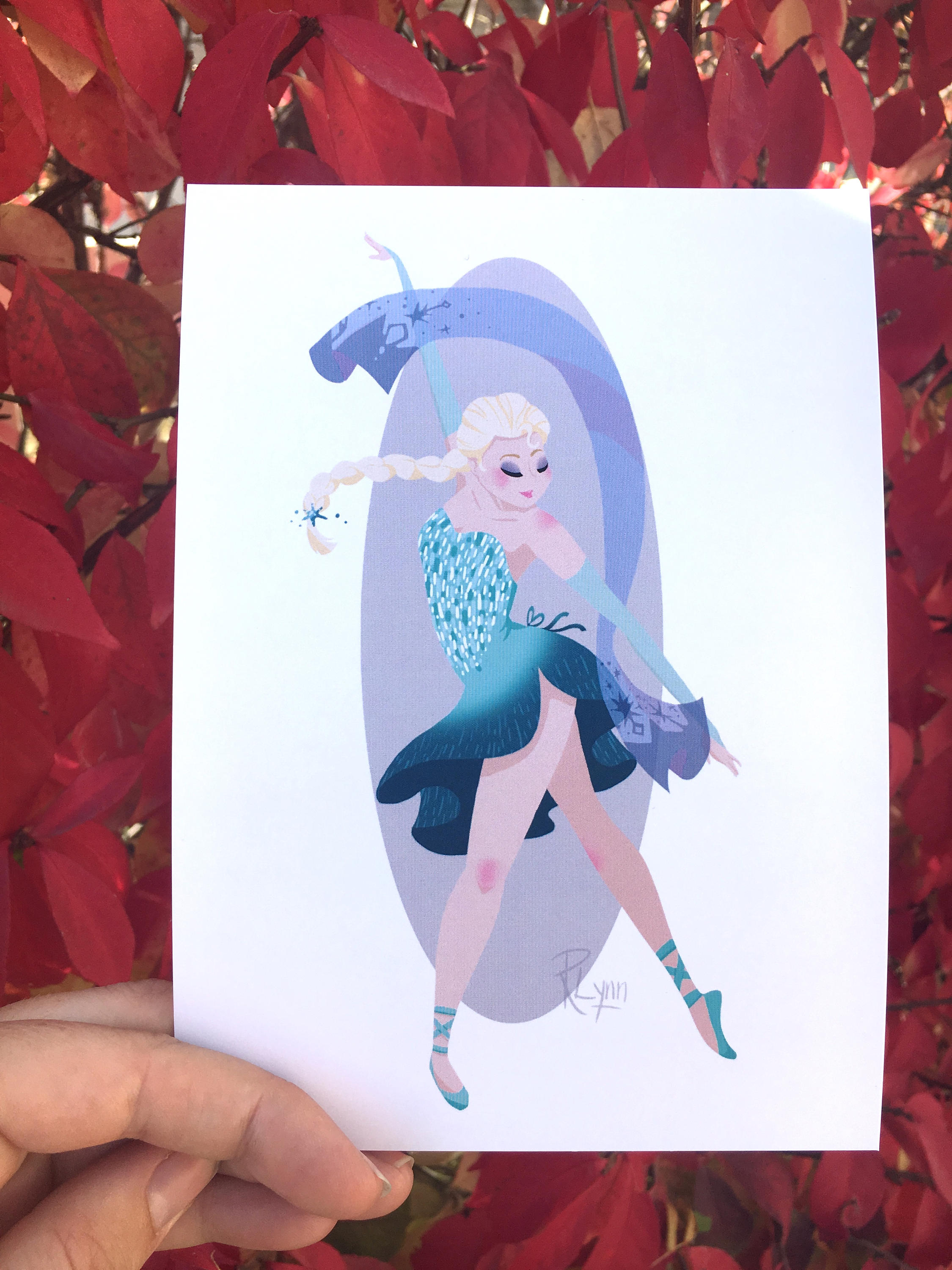 Disney Princess Ballerina Elsa From Frozen Art Print - Etsy Sweden