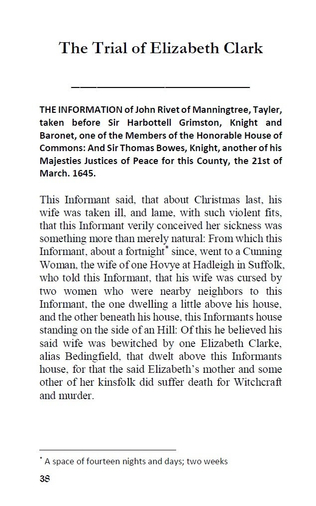 Discovery of the Beldam Witch Trials: the Examinations - Etsy UK