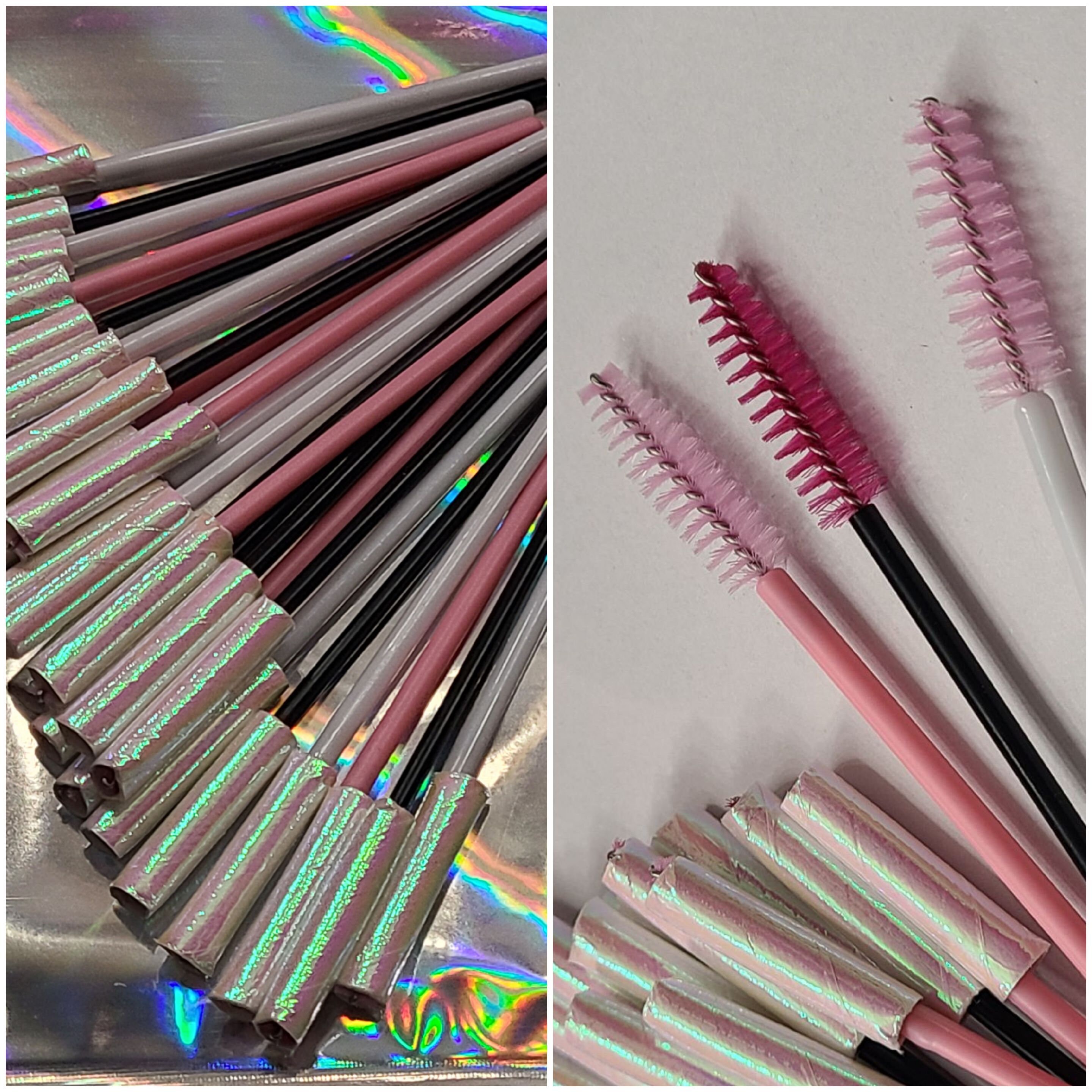 50 pack of Eyelash Spoolies lash wands with paper cover lash | Etsy