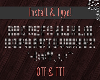 Rhinestone Sports Jersey Typeable Font OTF TTF Digital | Etsy