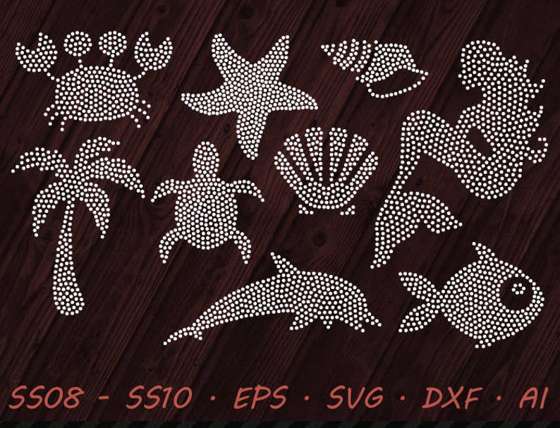 Strass Design Elements SVG EPS DXF Ai Modèle numérique - Etsy France
