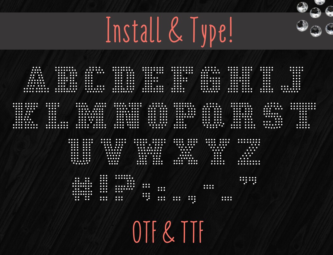Rhinestone Sports Jersey Typeable Font OTF TTF Digital - Etsy