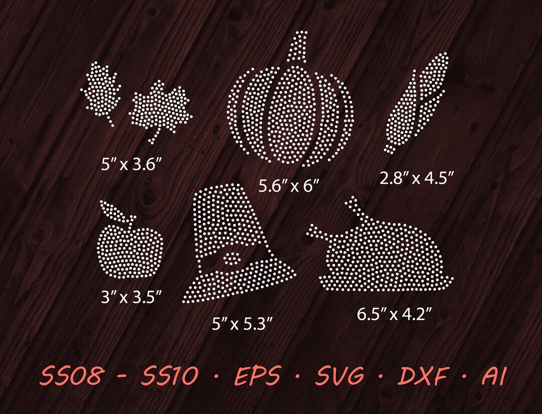 Rhinestone Thanksgiving SVG EPS Digital Template Vector Clipart Cricut ...