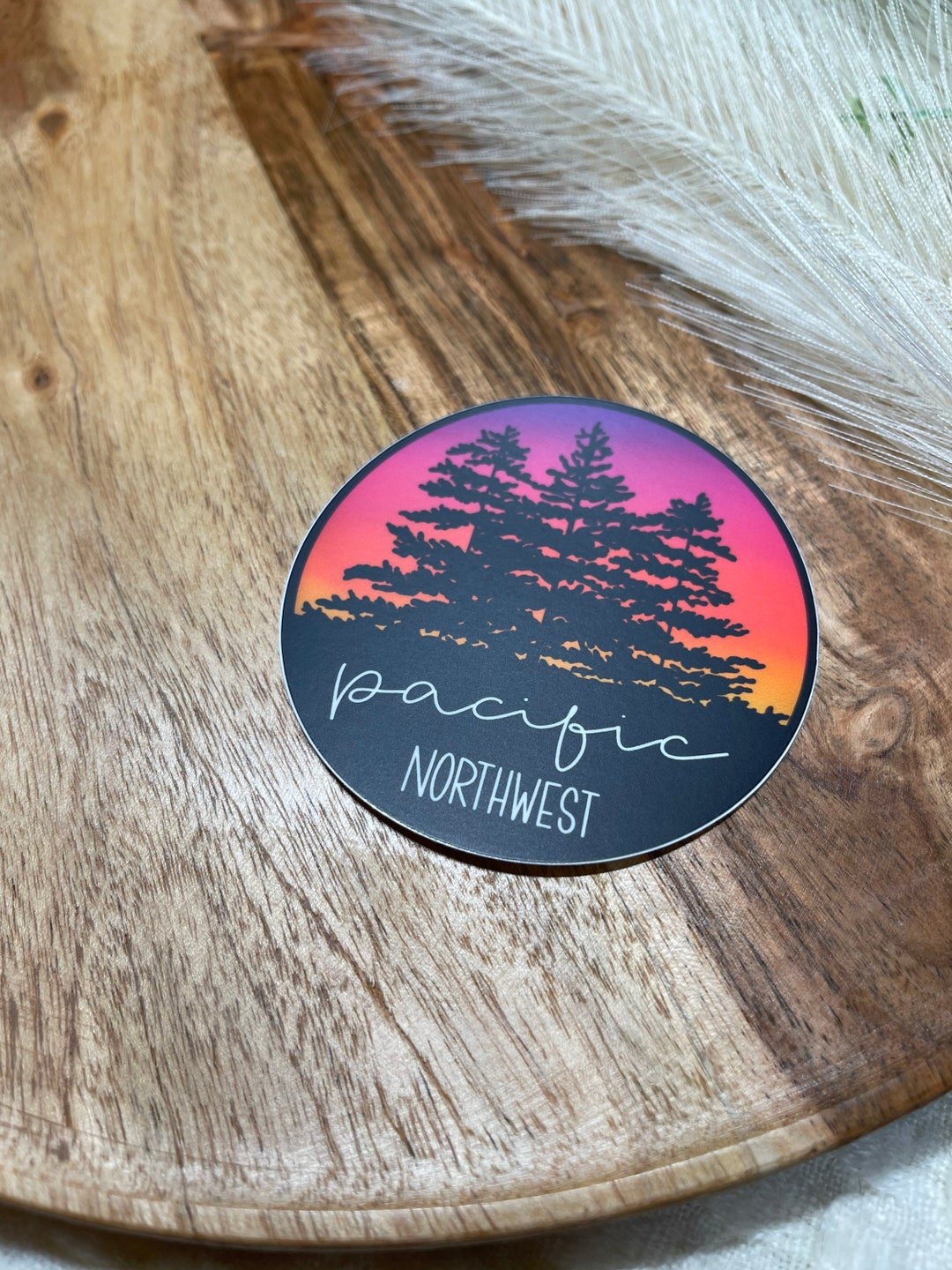 Pacific Northwest Sticker-tree Sticker-sunset Sticker-pnw Sticker ...